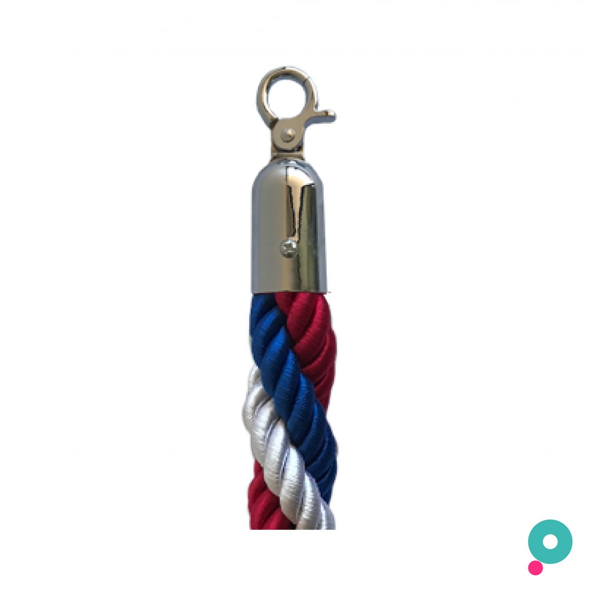 Cordón Tricolor con Terminaciones Cromadas - Separa filas.cl